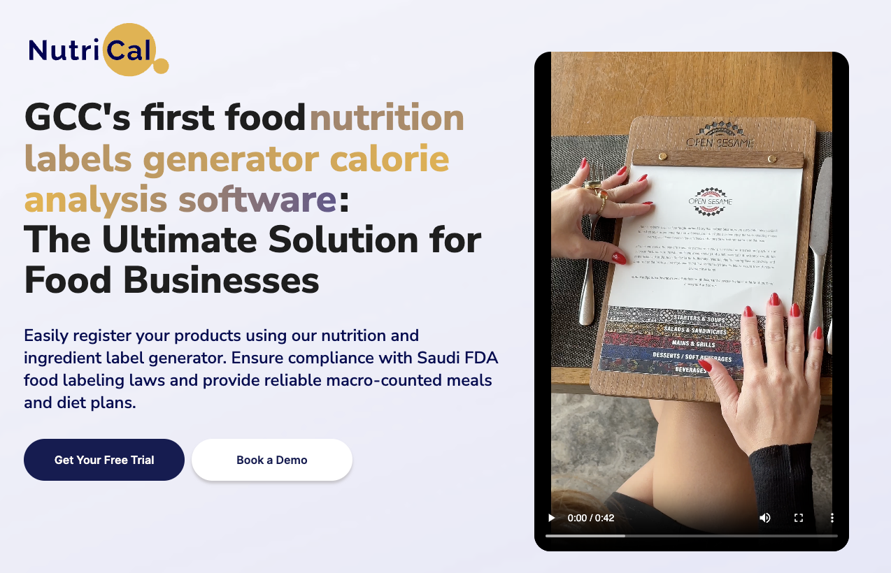 NutriCal's Database API Integration For Food Nutrition